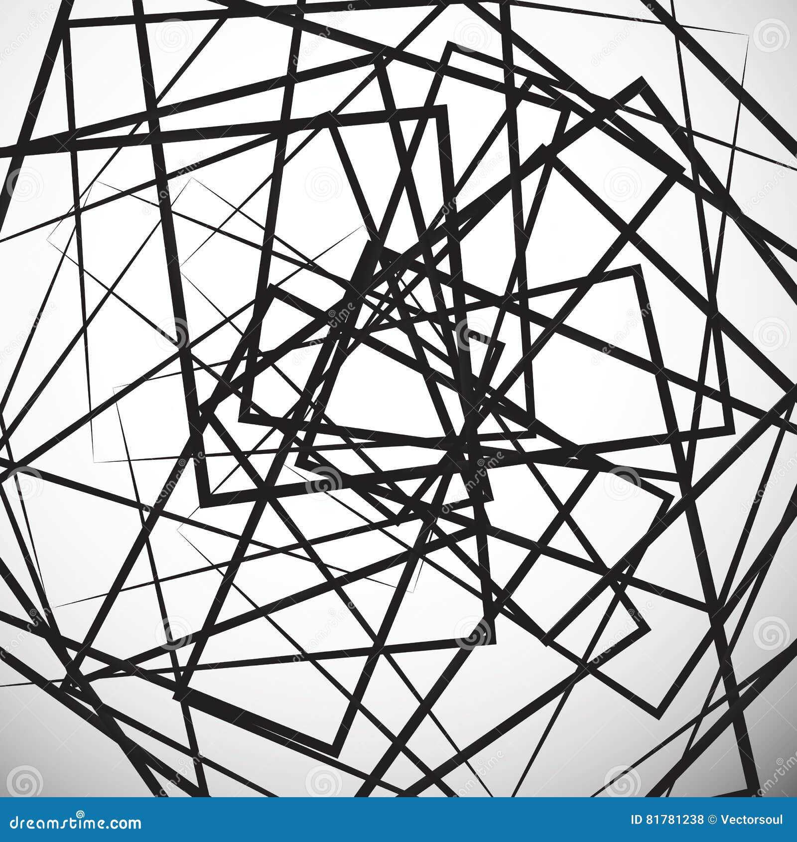 Geometric Abstract Illustration with Irregular Squares. Modern a Stock ...