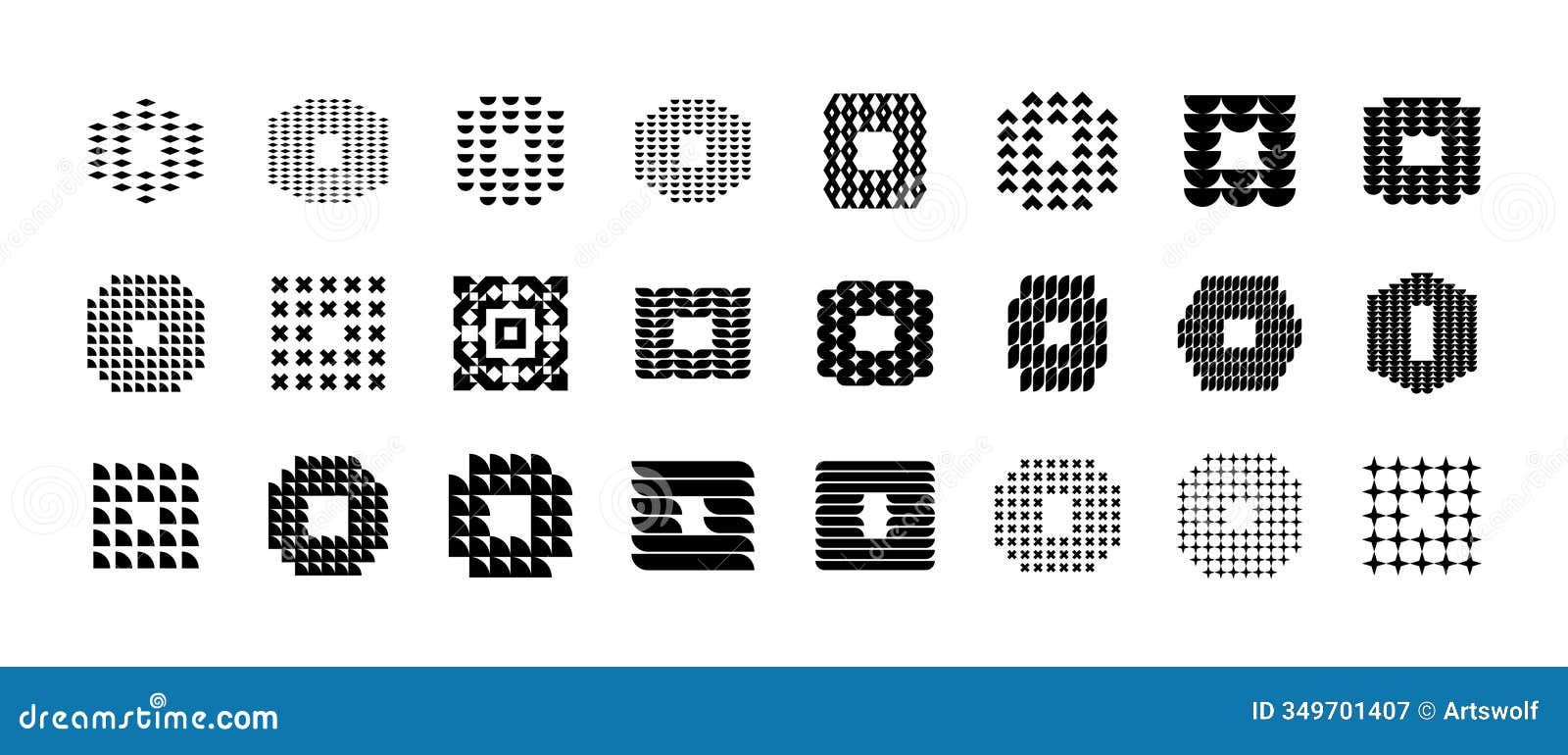 Geometric Abstract Letter O , Number 0 Logo Set Stock Vector ...