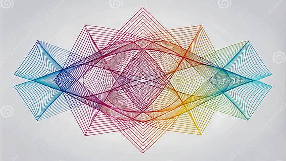 Intertwining Lines Create a Dynamic and Rhythmic Abstract Composition ...