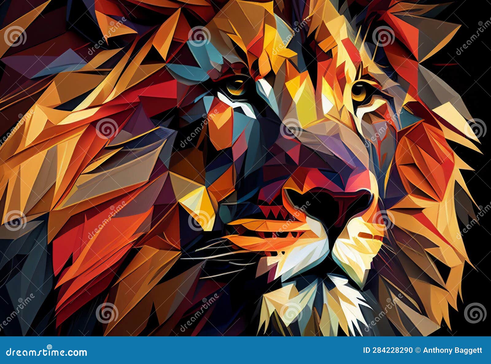 ABSTRACT LION HEAD LOGO Vector Illustration | CartoonDealer.com #196822060