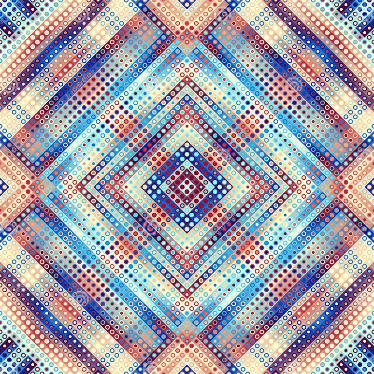 Geometric Abstract Pattern. Halftone Small Dots Pattern. Stock Vector ...