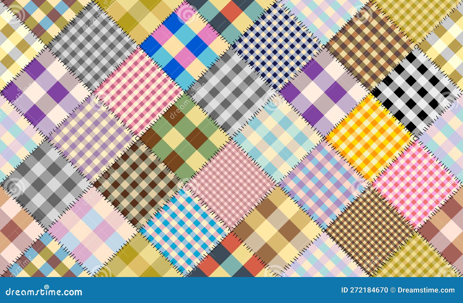 Geometric Abstract Pattern. Intersection Patchwork Plaid Style Stock ...