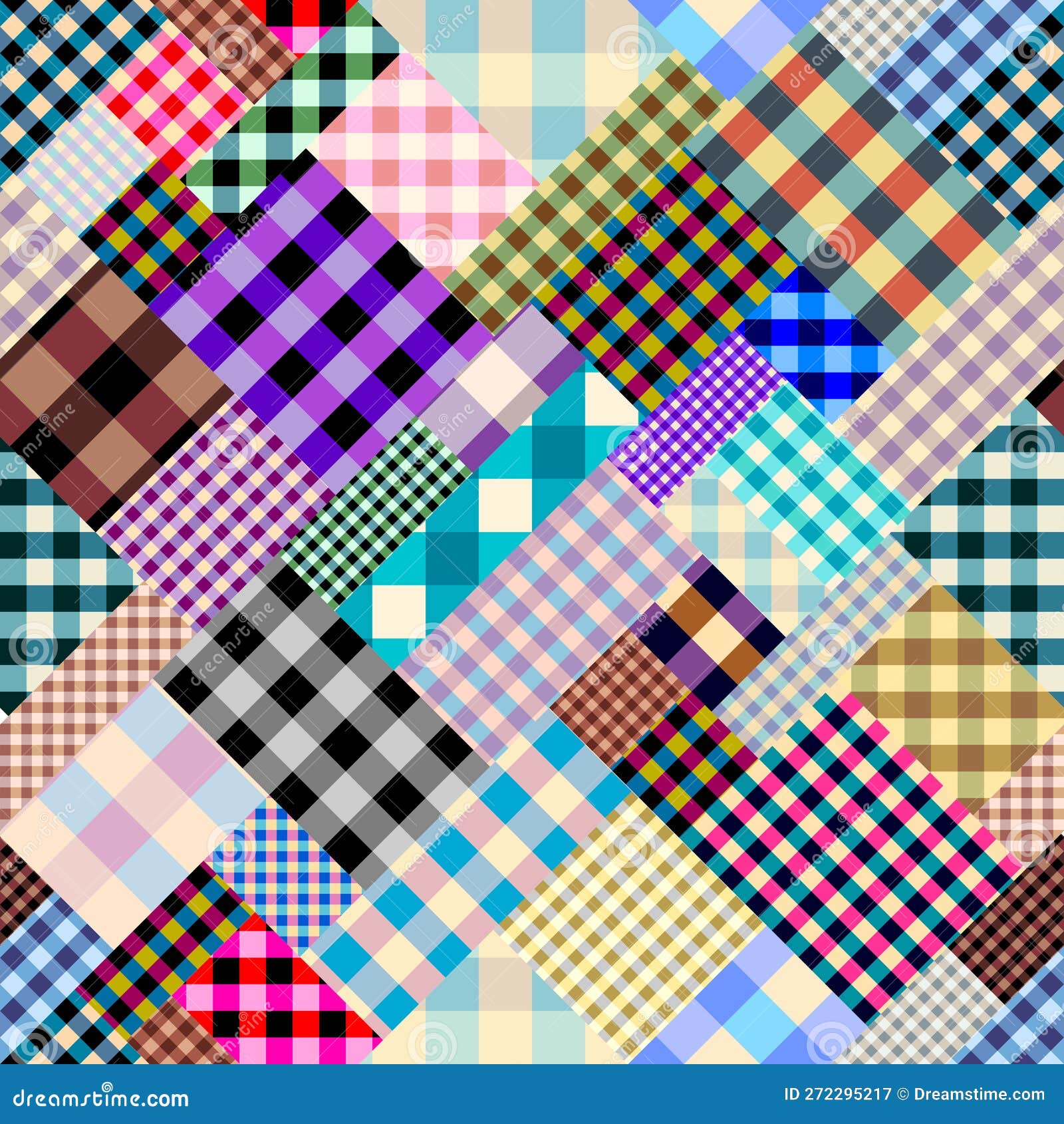 Geometric Abstract Pattern. Intersection Patchwork Plaid Style Stock ...
