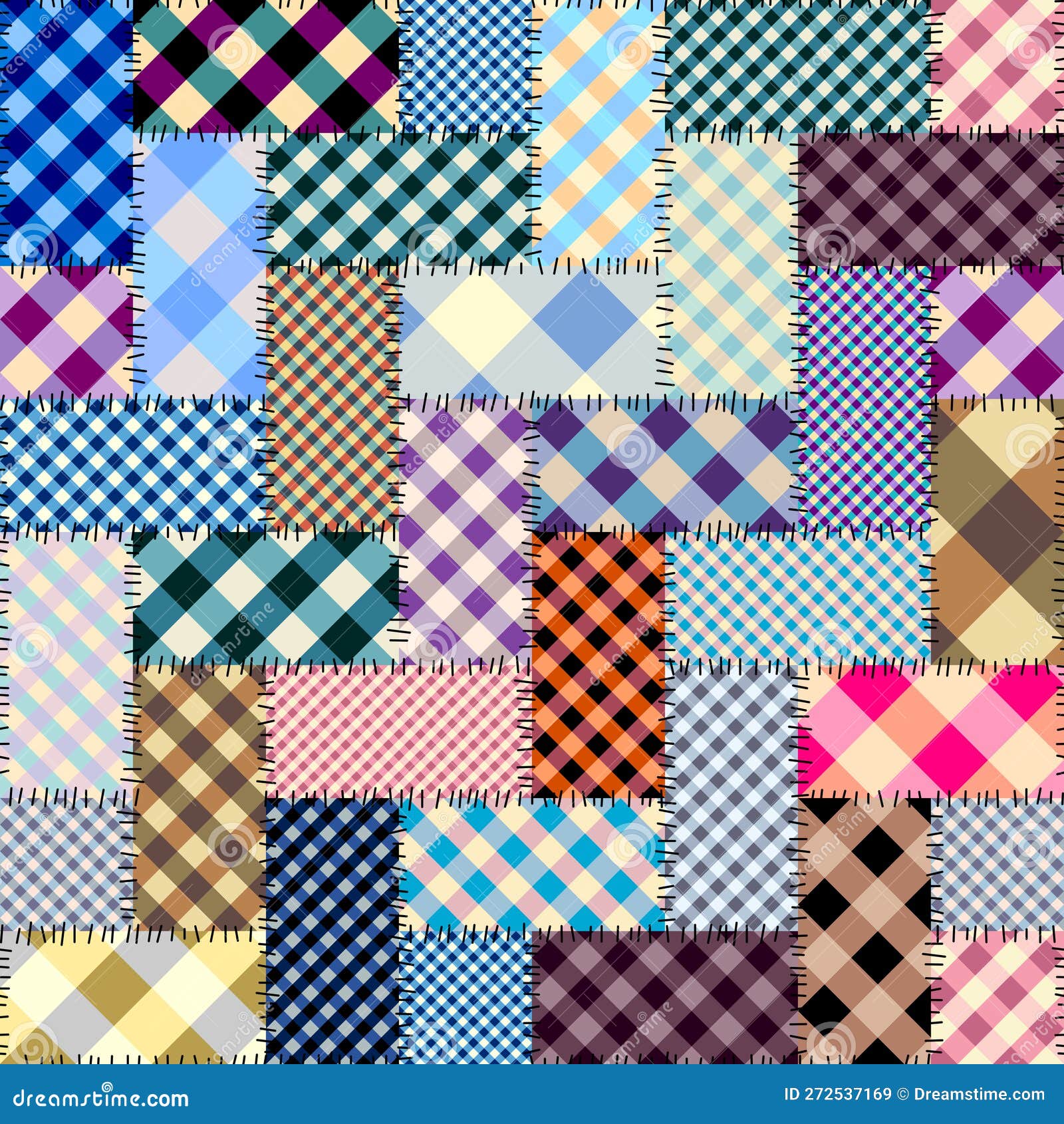 Geometric Abstract Pattern. Intersection Patchwork Plaid Style Stock ...