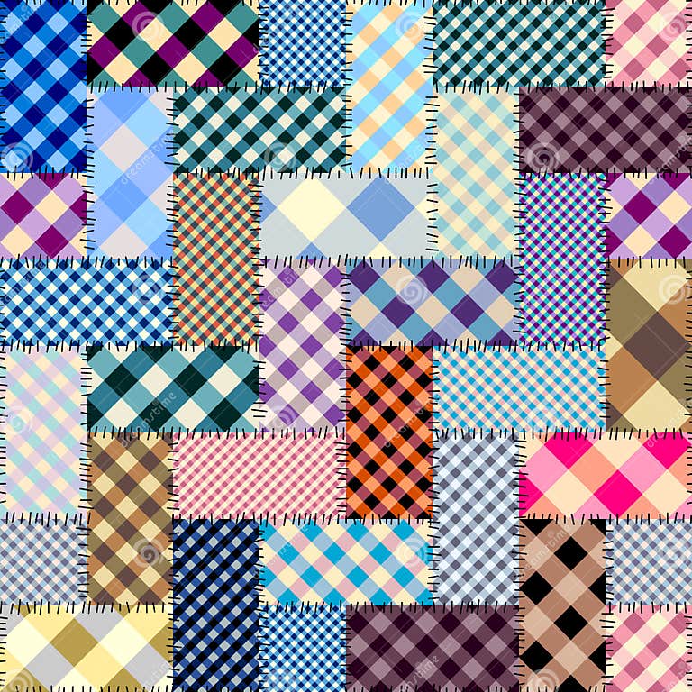 Geometric Abstract Pattern. Intersection Patchwork Plaid Style Stock ...