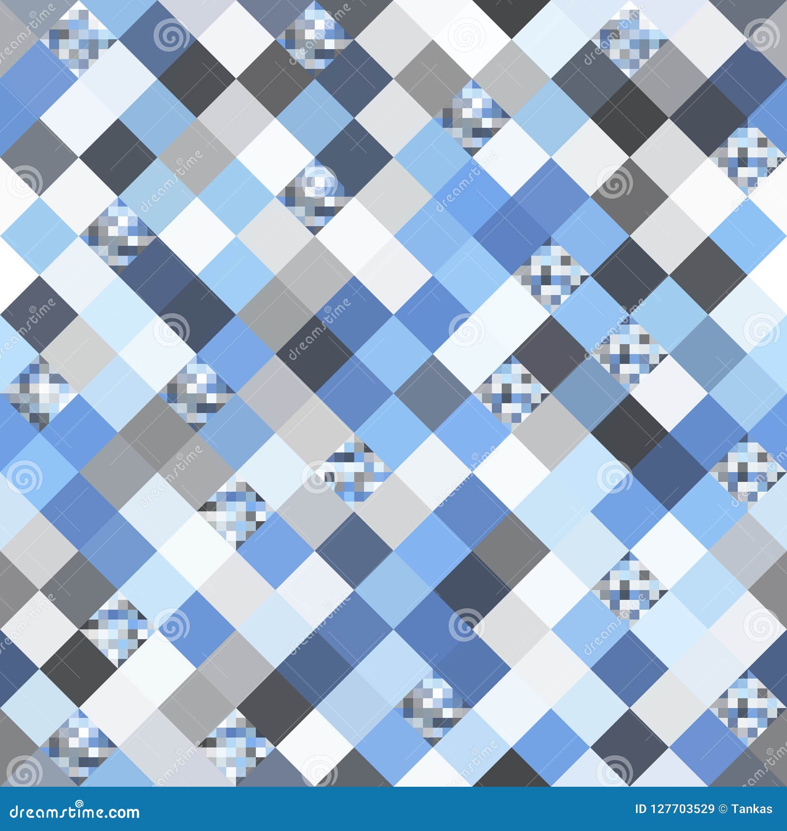 Geometric Abstract Pattern in Low Poly Pixel Art Style. Stock Vector ...