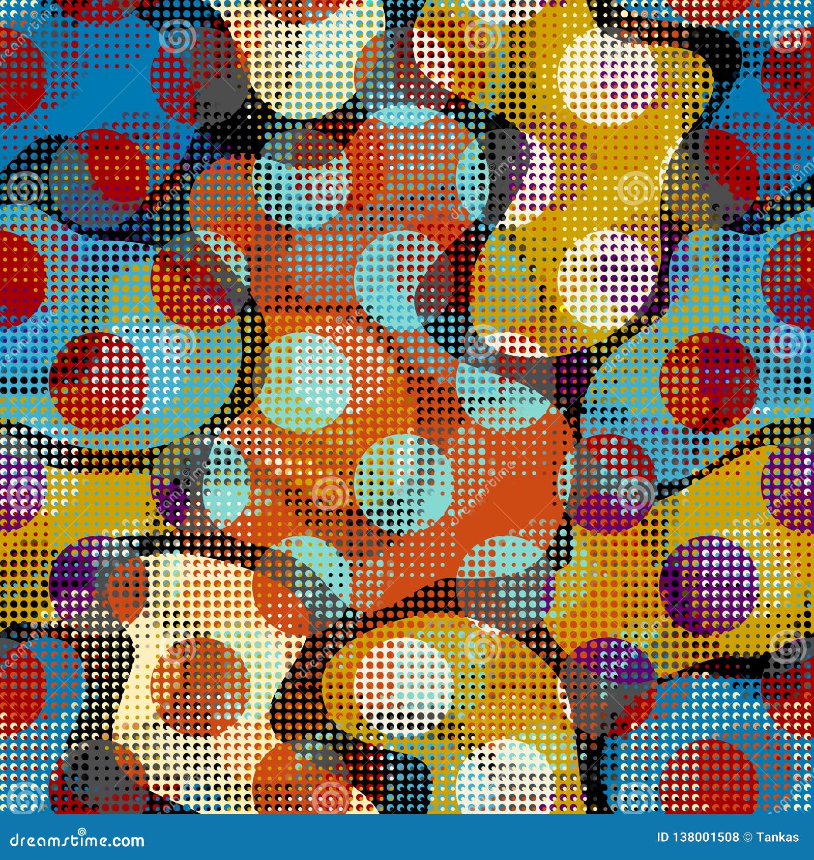 Geometric Abstract Pattern. Polka Dot Pattern on Low Poly Background ...