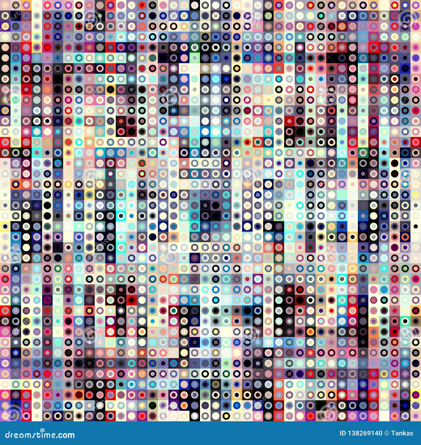 Geometric Abstract Pattern. Polka Dot Pattern on Low Poly Background ...