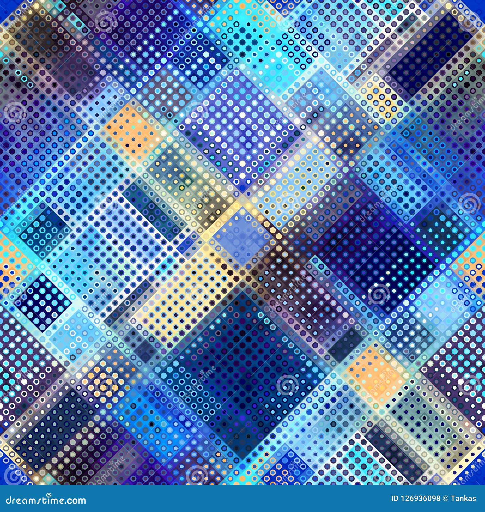 Geometric Abstract Pattern. Polka Dot Pattern on Low Poly Background ...