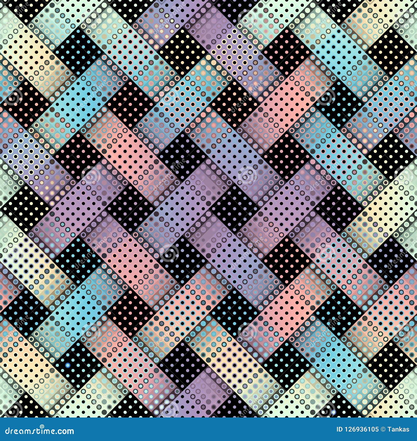 Geometric Abstract Pattern. Polka Dot Pattern on Low Poly Background ...