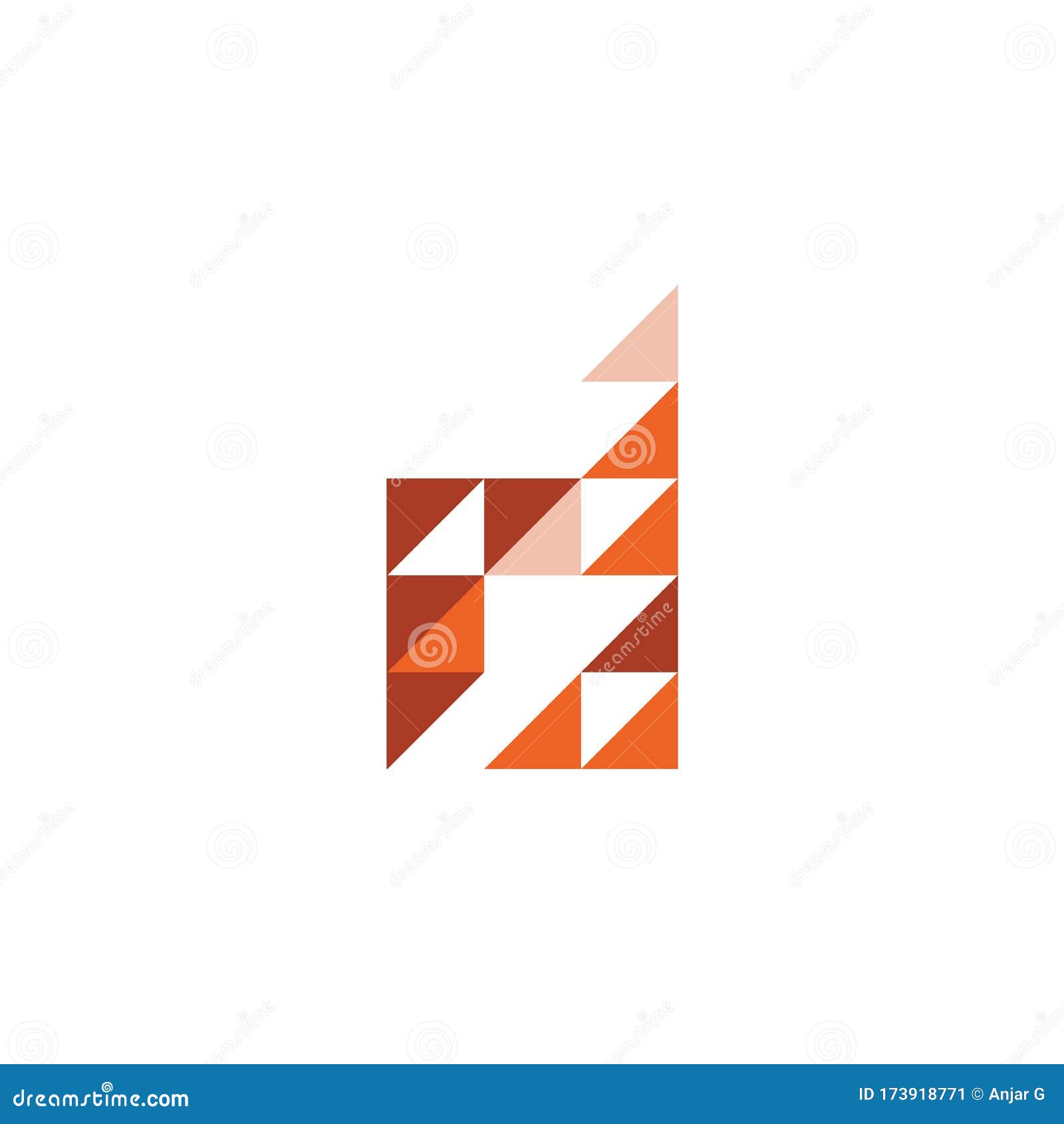 Geometric Abstract Polygonal D Letter Initial Logo Icon Stock Vector ...