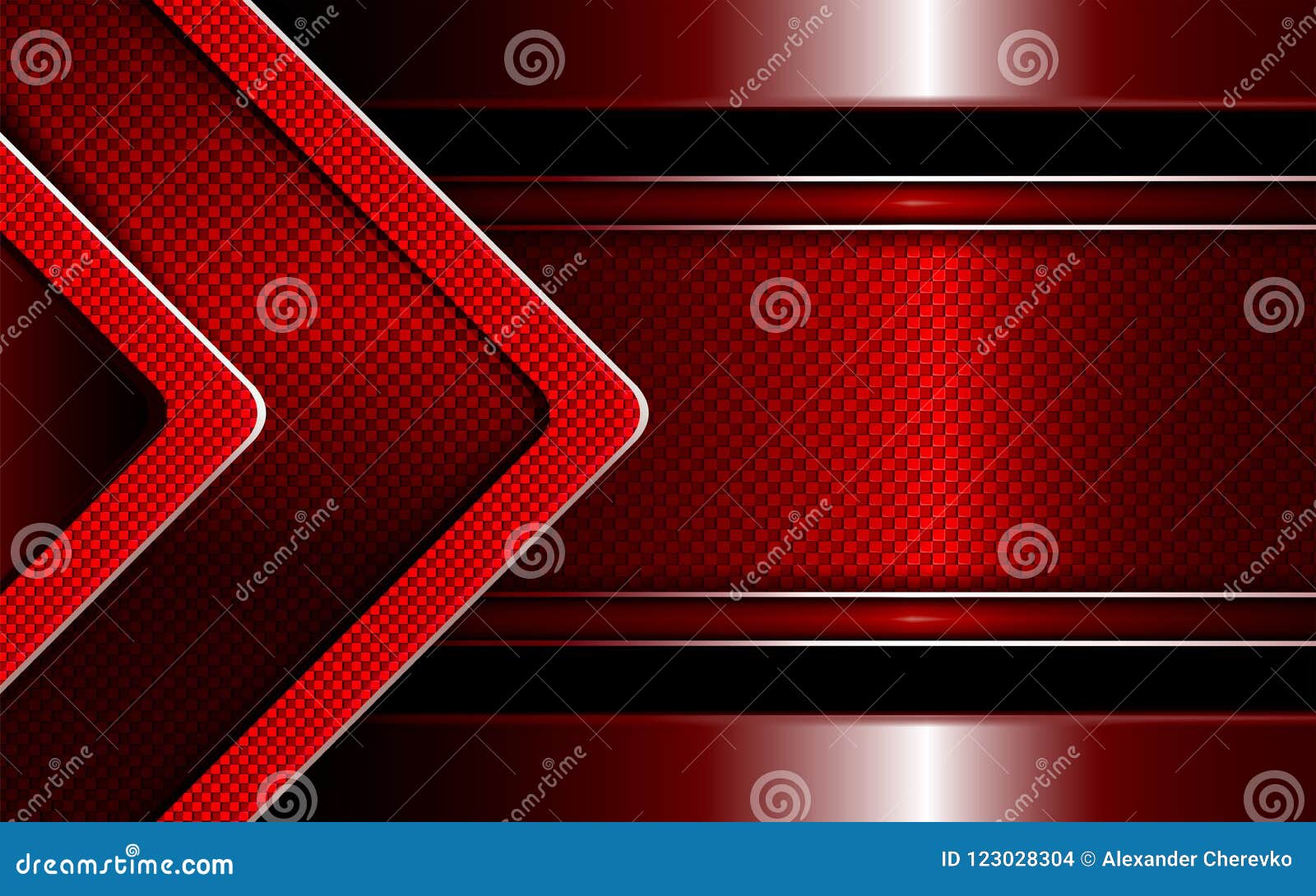 Geometric Red Background with Textured Arrow and Border with Edging ...