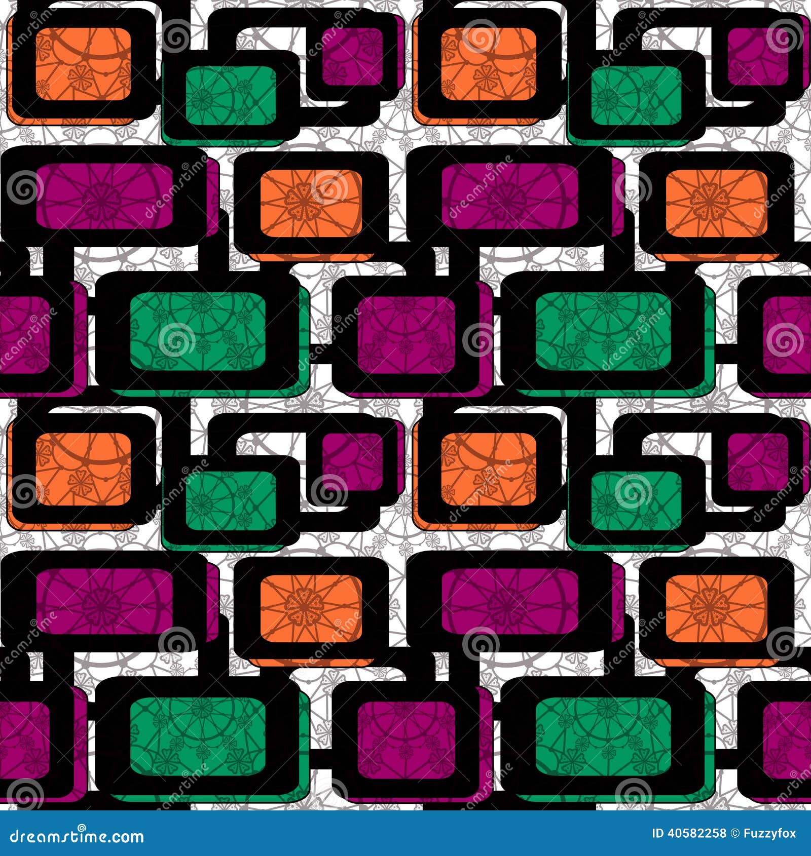 Geometric Abstract Retro Seamless Pattern Stock Illustration ...