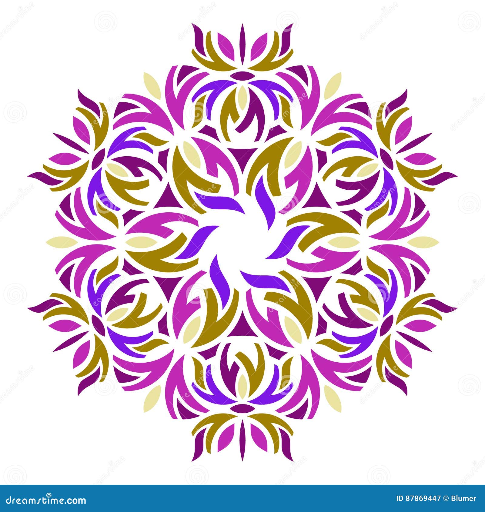 Geometric Abstract Round Mandala Stock Vector - Illustration of ...