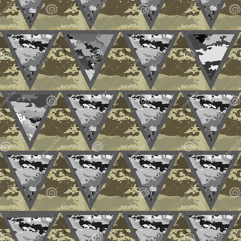 Geometric Abstract Seamless Camo Stock Vector - Illustration of fabric ...