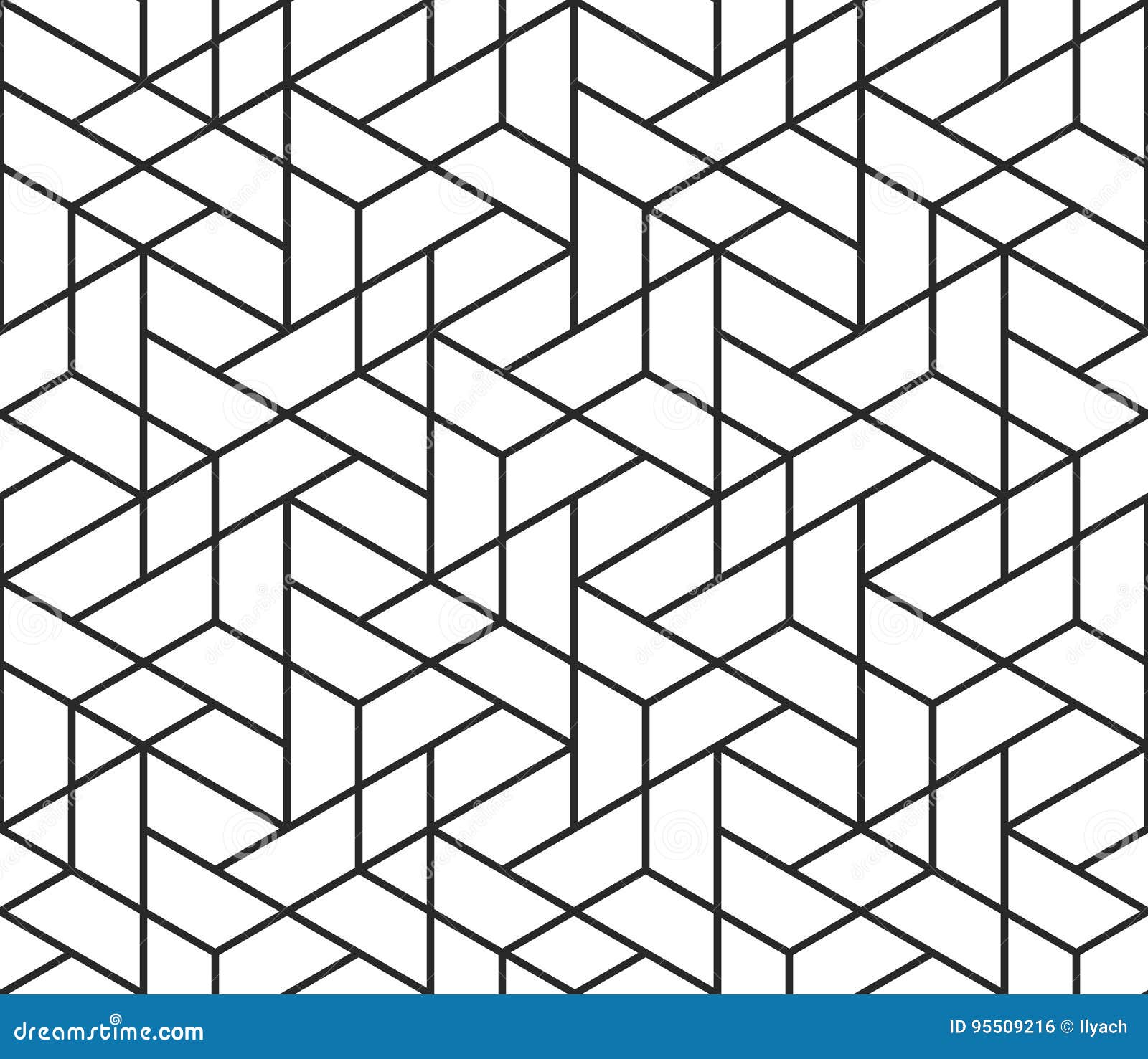 Geometric Abstract Seamless Pattern Cube Lines Background Texture Stock ...