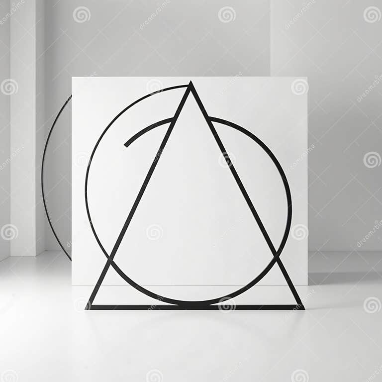 Geometric Abstract Shape Triangle Circle Stock Illustration ...