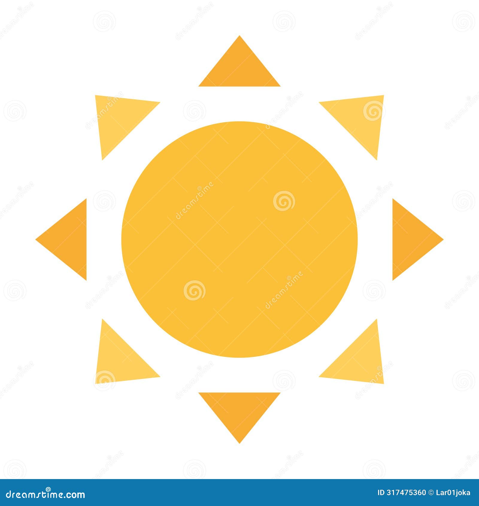 Geometric Abstract Sun Icon Vector Stock Vector - Illustration of ...