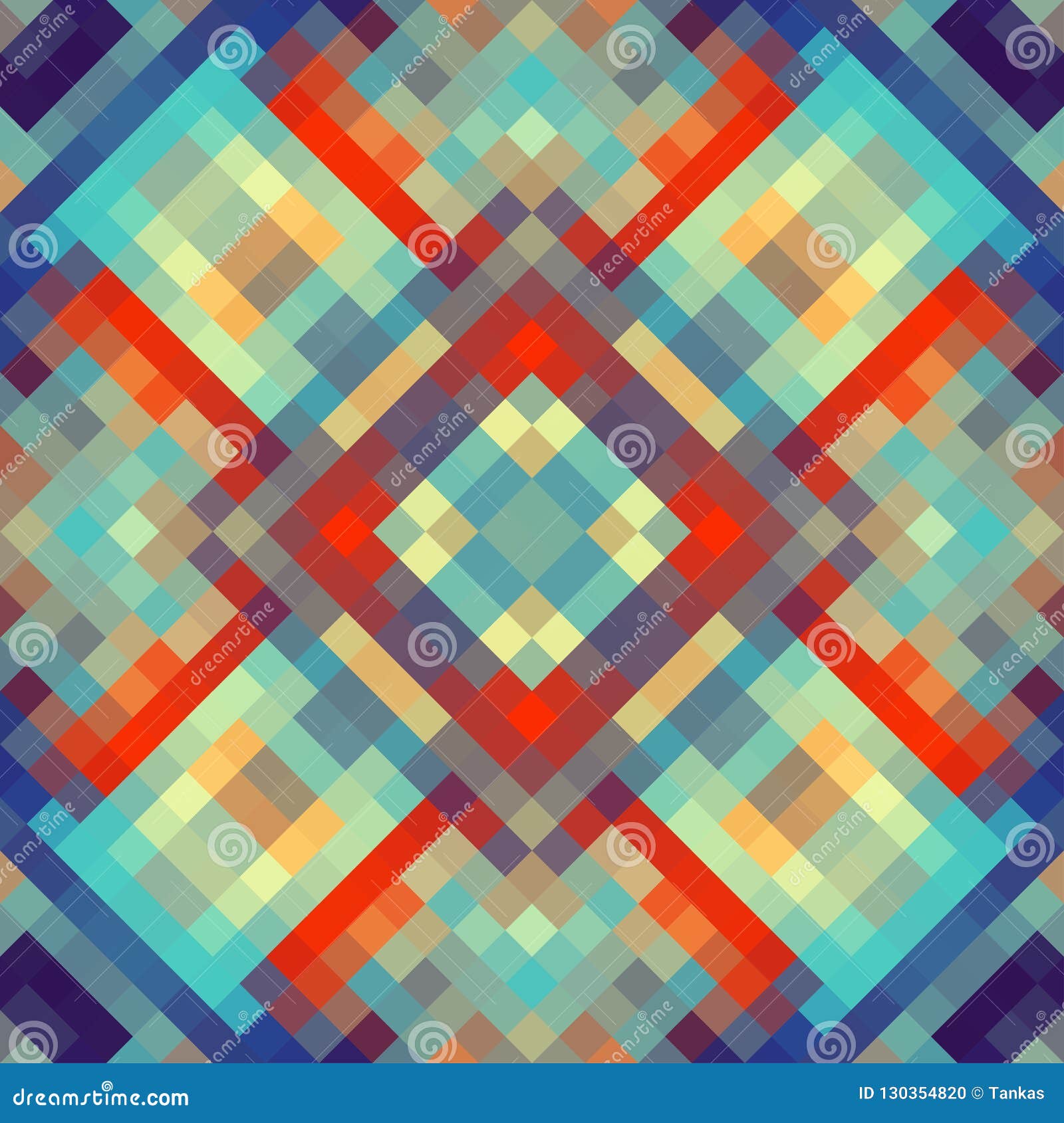 Geometric Abstract Symmetric Pattern in Pixel Art Style. Stock Vector ... Geometric Abstract Symmetric Pattern in Pixel Art Style. Stock Vector ...