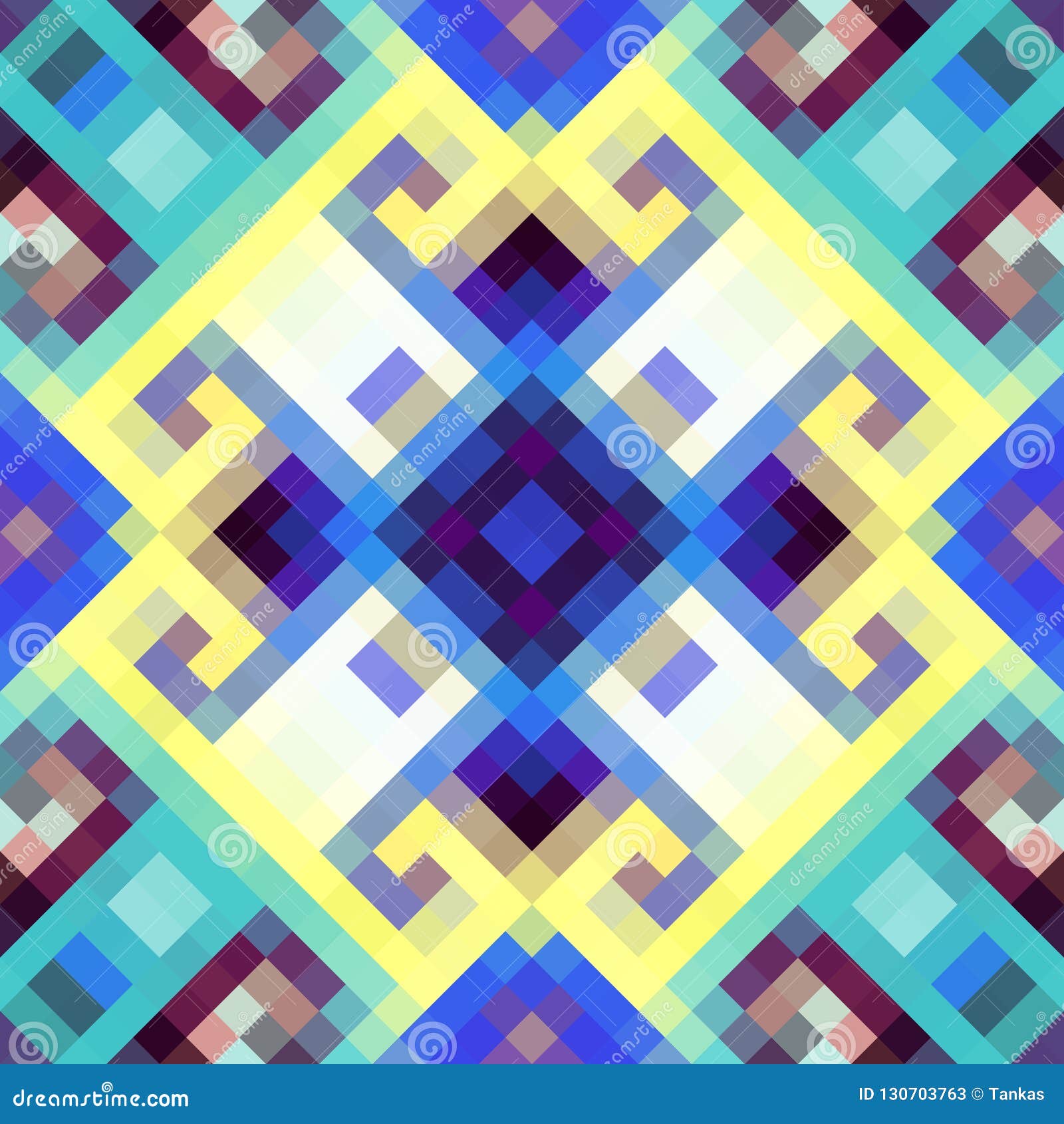 Geometric Abstract Symmetric Pattern in Pixel Art Style. Stock Vector ... Geometric Abstract Symmetric Pattern in Pixel Art Style. Stock Vector ...