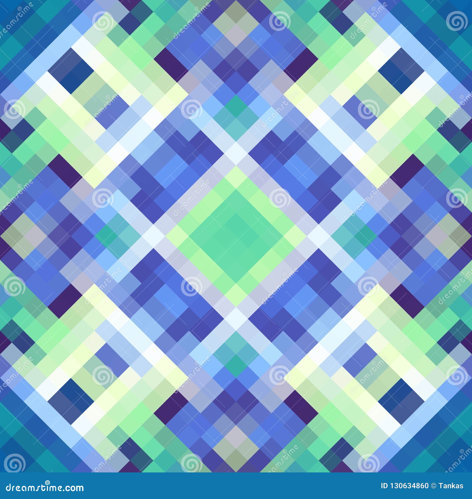Geometric Abstract Symmetric Pattern in Pixel Art Style. Stock Vector ...
