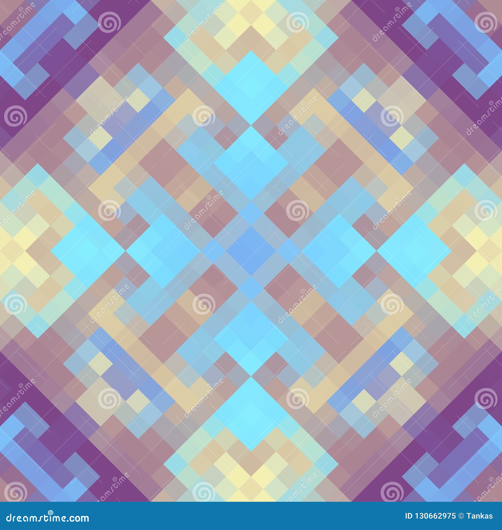 Geometric Abstract Symmetric Pattern in Pixel Art Style. Stock Vector ...