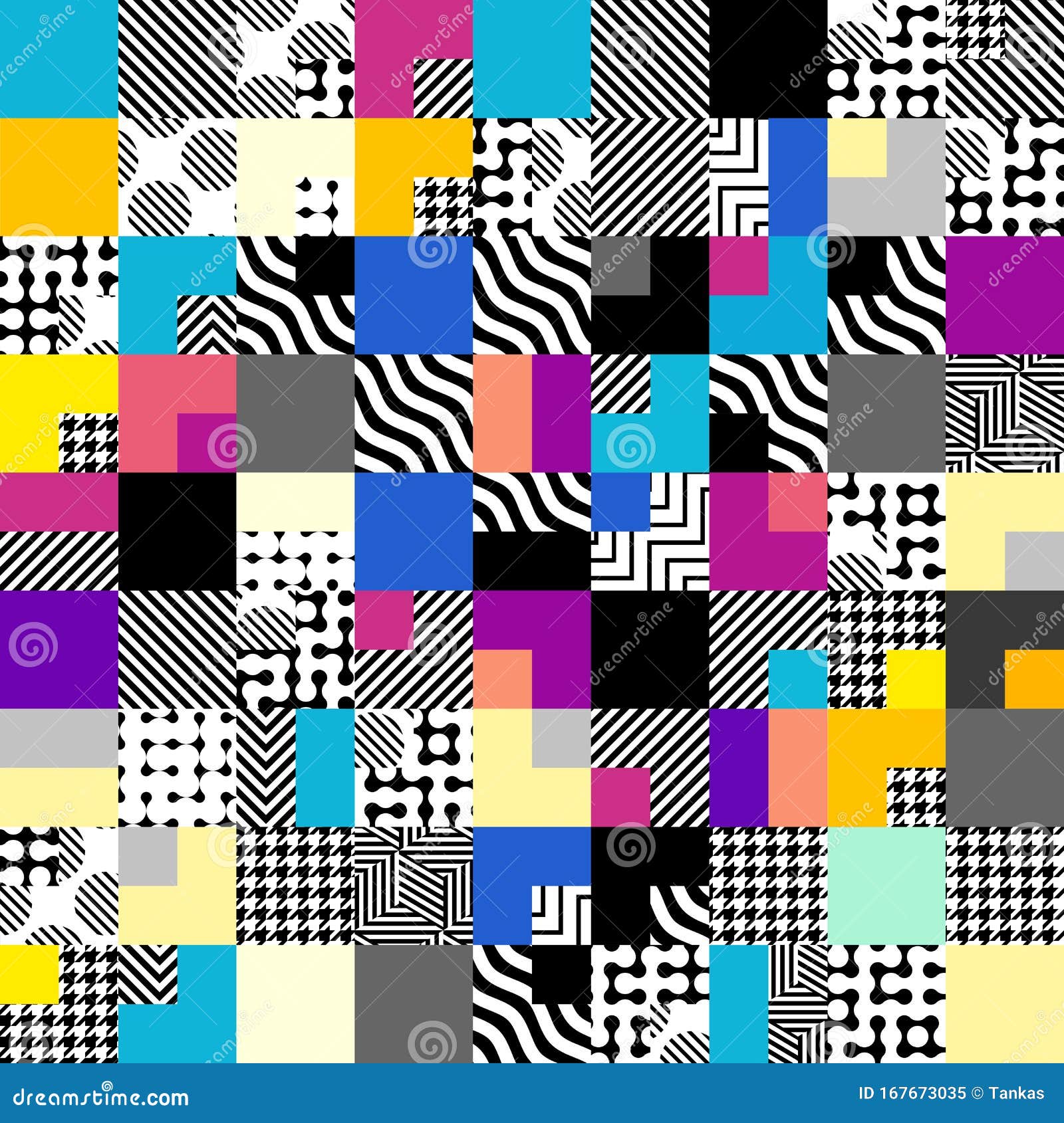 Geometric Abstract Symmetric Pattern in Pixel Art Style. Stock Vector ...