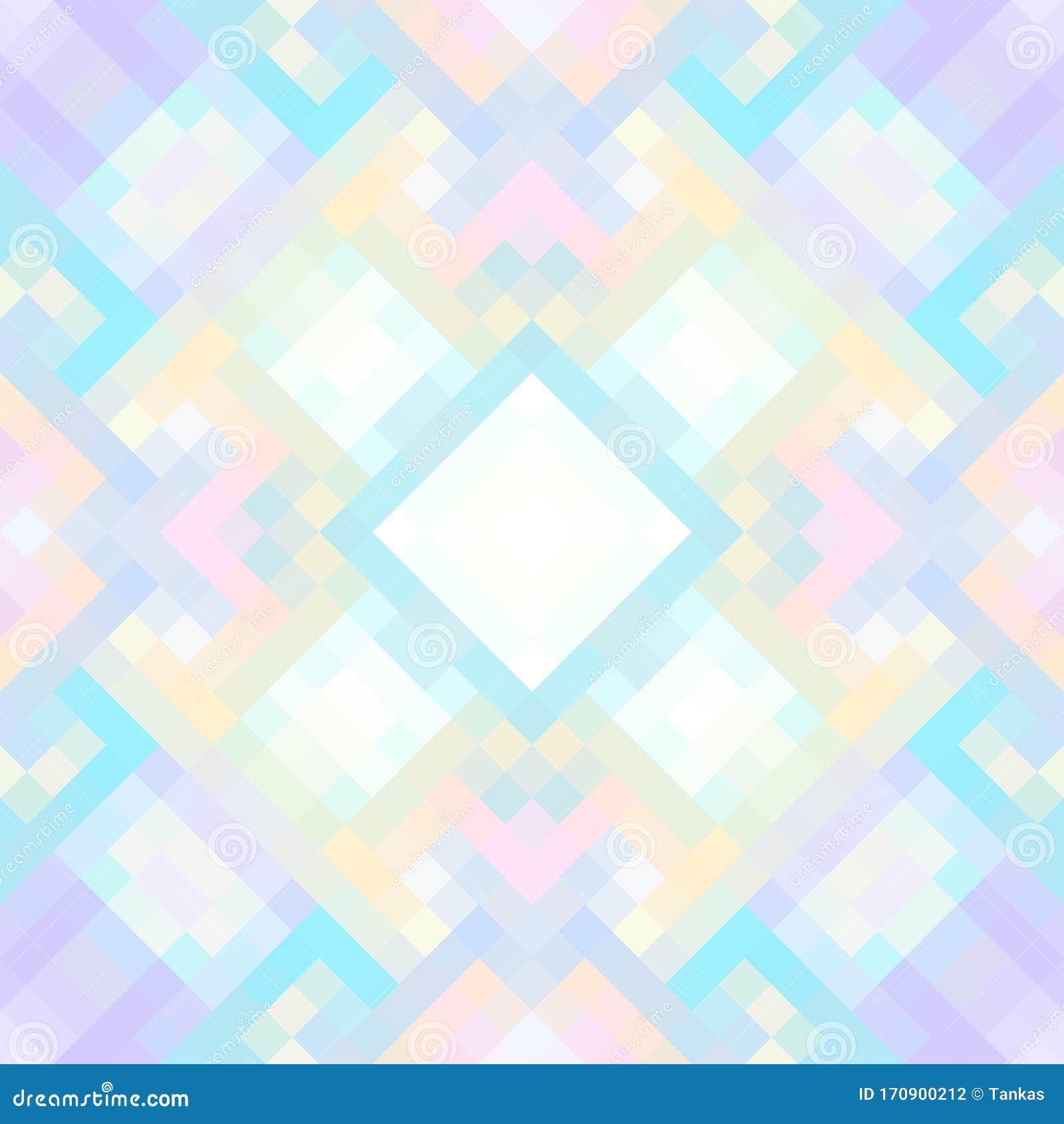 Geometric Abstract Symmetric Pattern in Pixel Art Style. Stock Vector ...