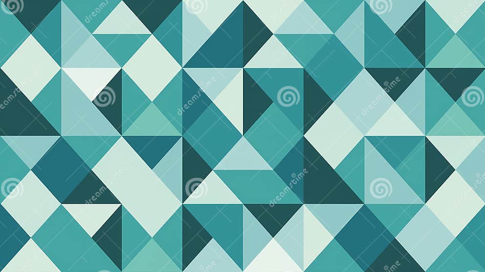 Geometric Abstract Teal Blue Triangle Pattern Vector Design Background Stock Illustration ...