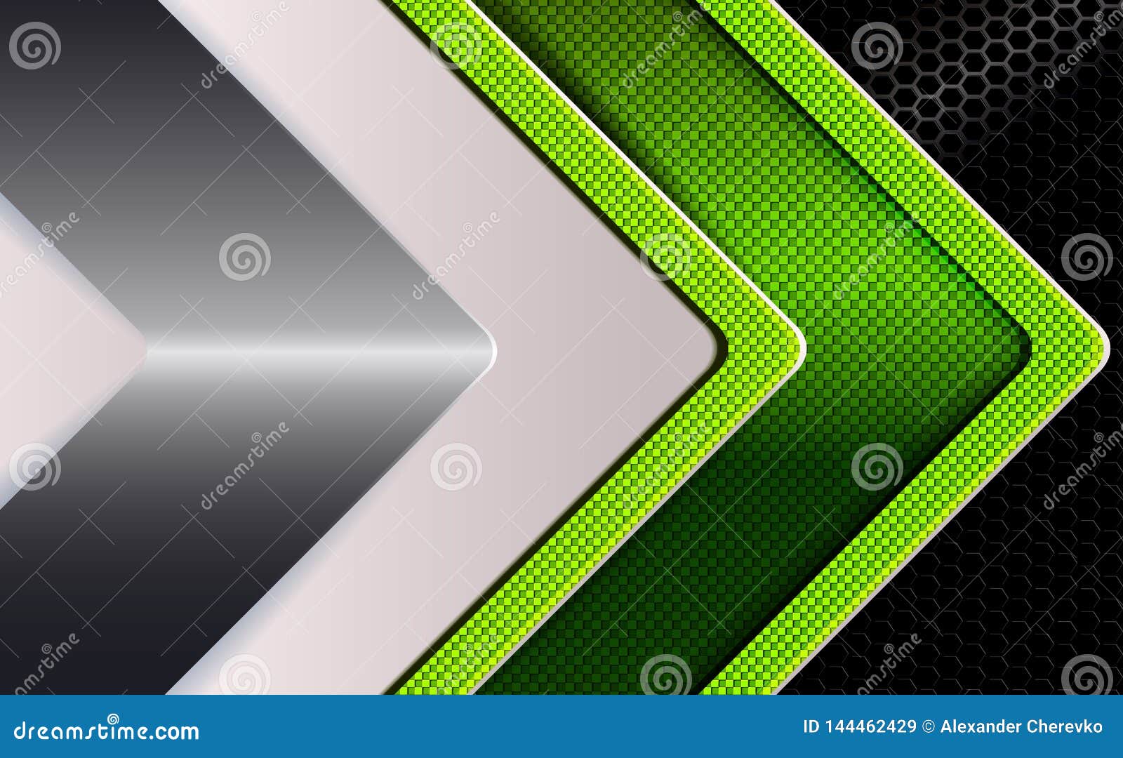 Geometric Abstract Textural Design with Metallic and Green Arrows Stock ... Geometric Abstract Textural Design with Metallic and Green Arrows Stock ...