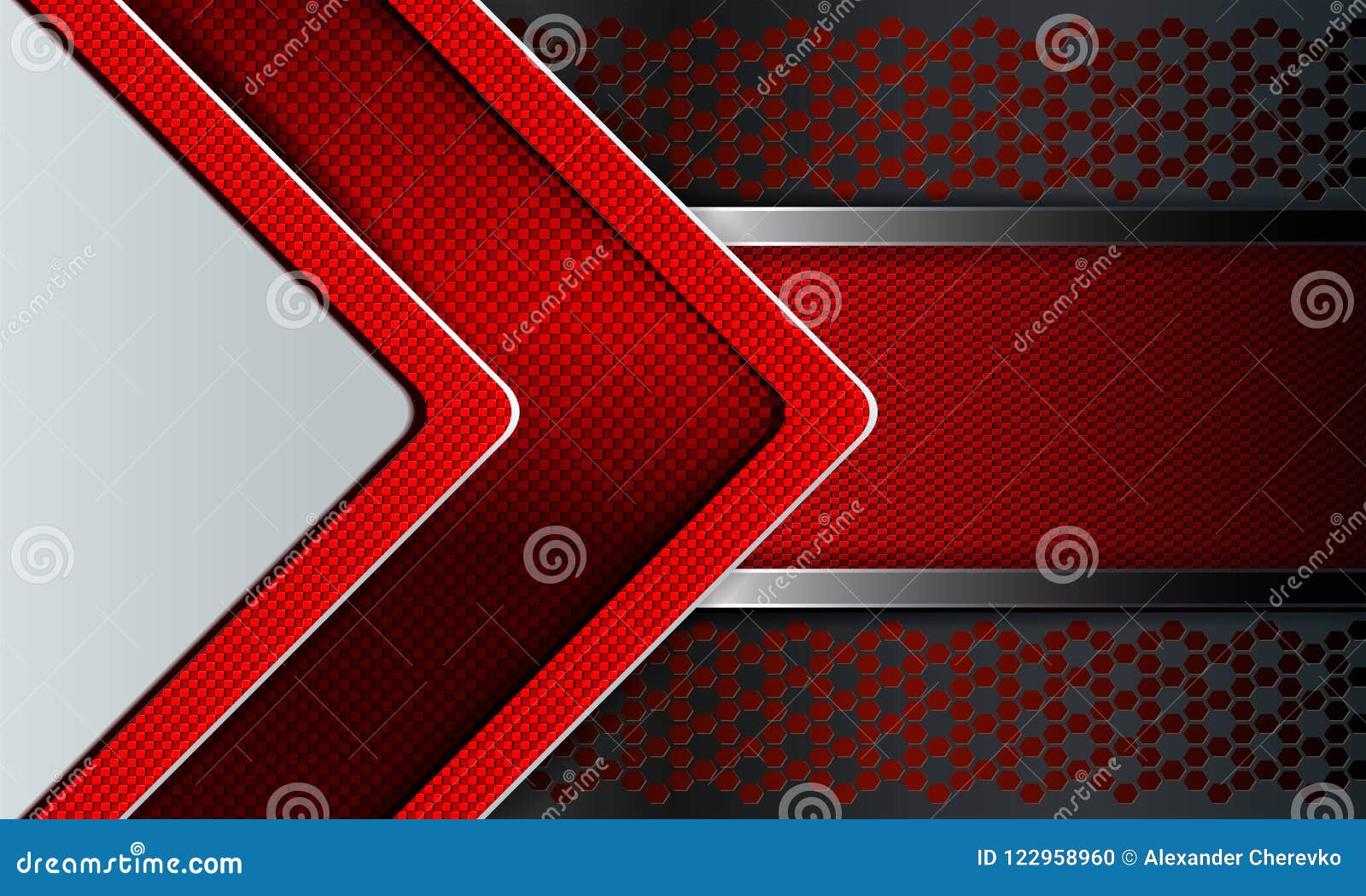 Geometric Texture Red Background with Arrow and Frame with Edging ...