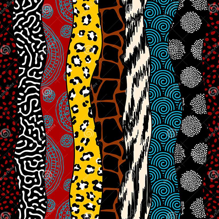 Geometric Abstract Triangles Pattern. Afro Style. Seamless Vector Image ...