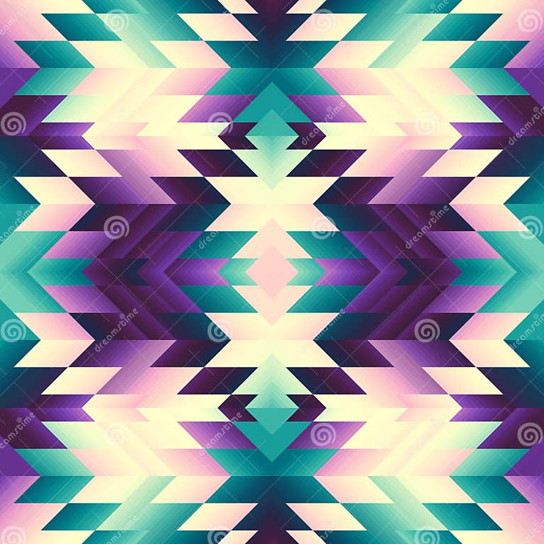 Geometric Abstract Triangles Pattern. Aztec Geometric Style. Seamless ...