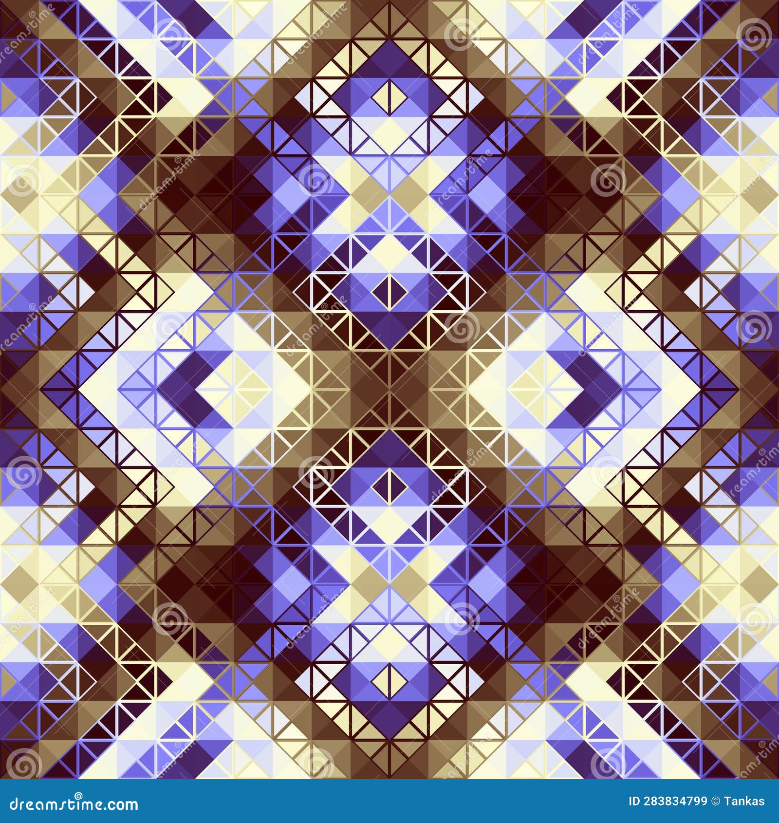 Geometric Abstract Triangles Pattern. Aztec Style. Seamless Vector ...