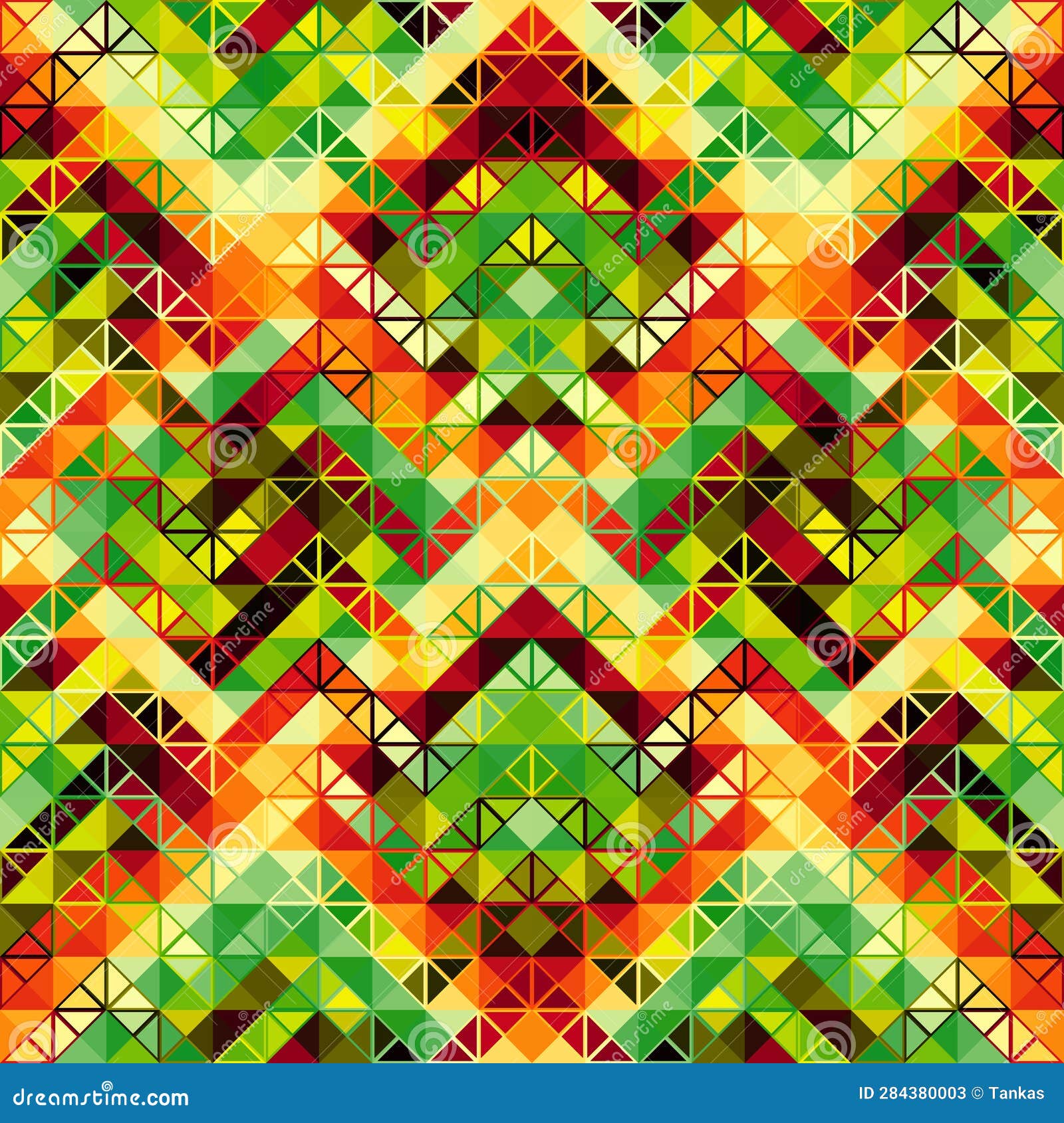 Geometric Abstract Triangles Pattern. Aztec Style. Seamless Vector ...