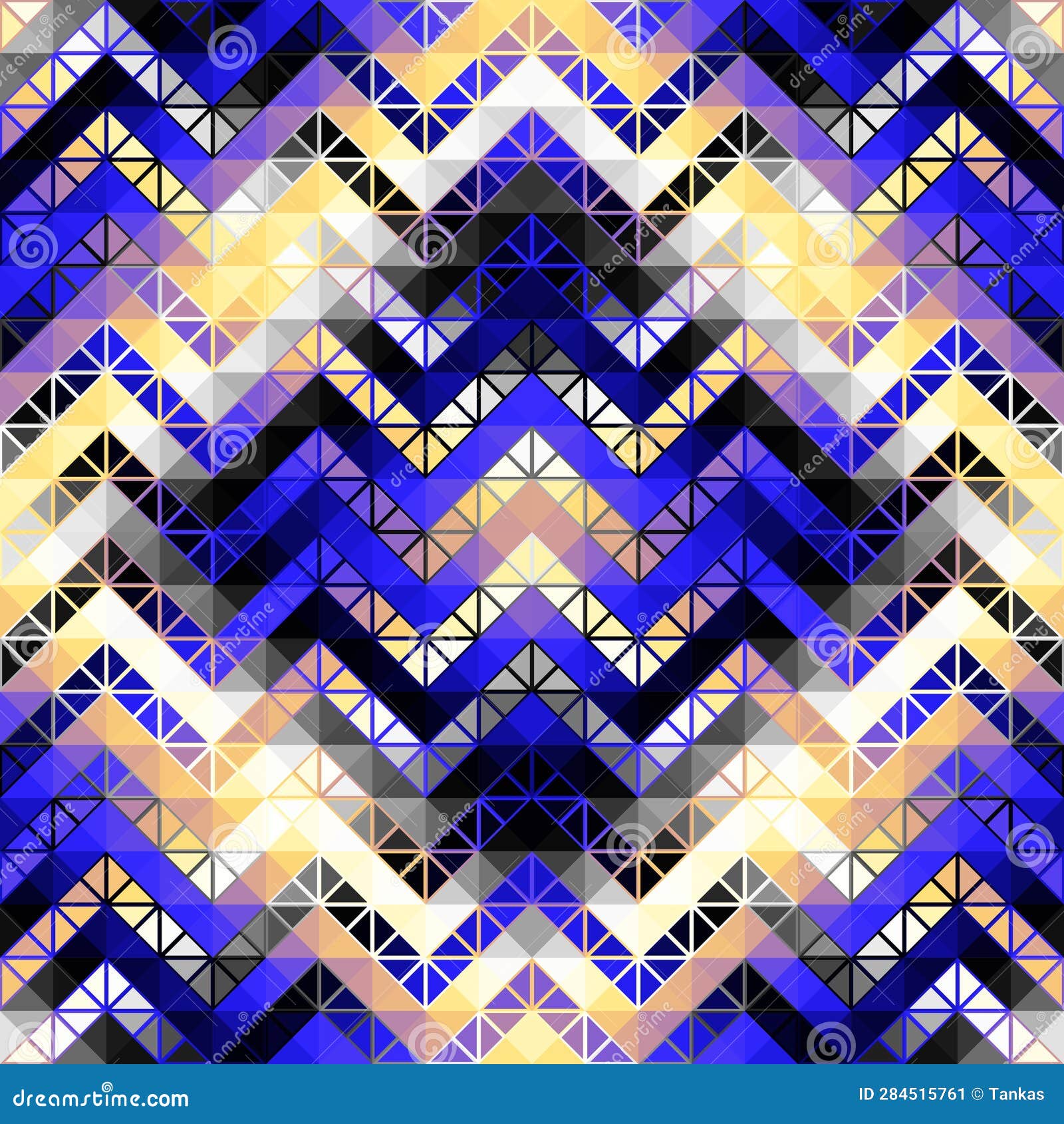 Geometric Abstract Triangles Pattern. Aztec Style. Seamless Vector ...