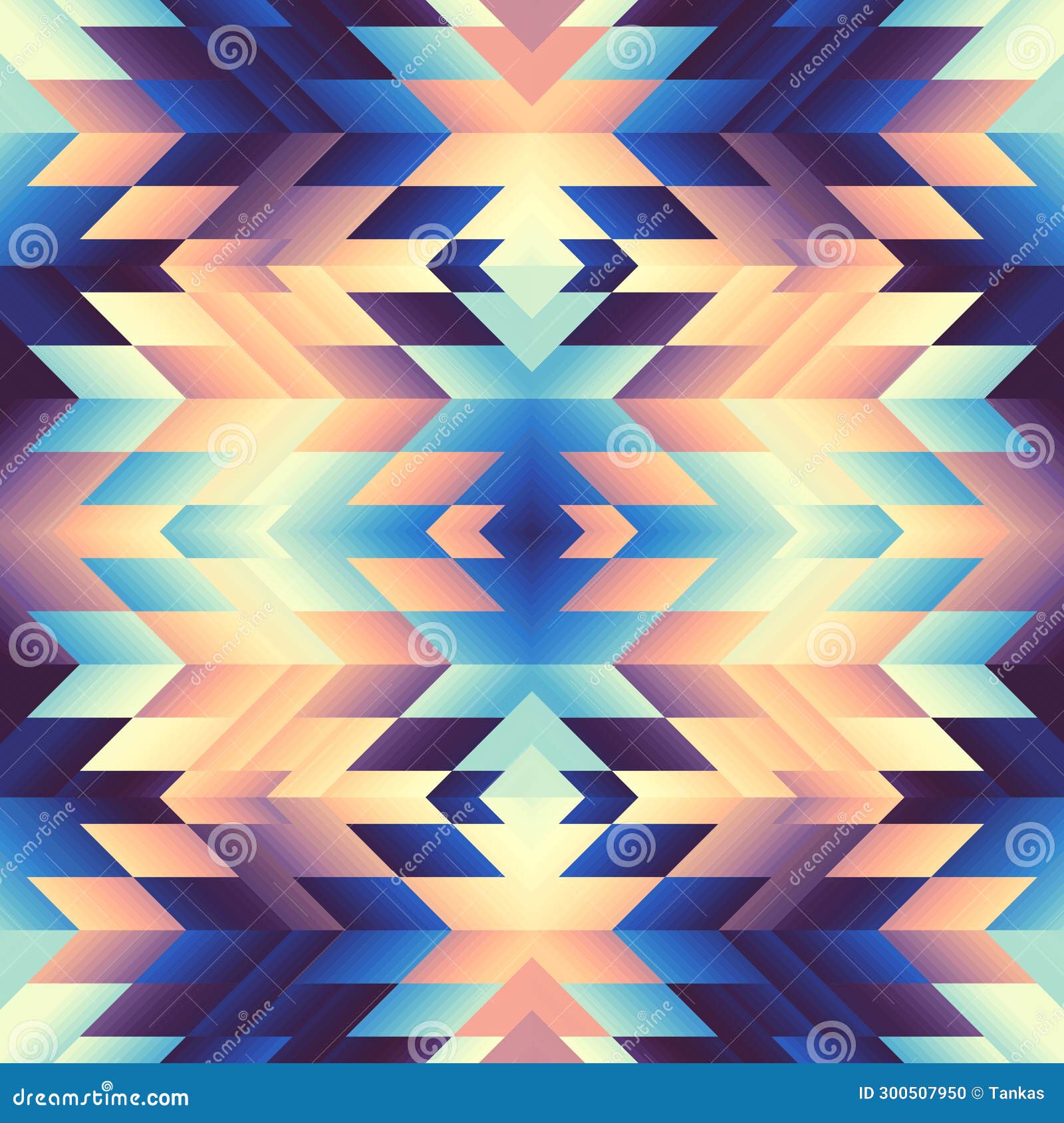Geometric Abstract Triangles Pattern. Aztec Geometric Style. Seamless ...