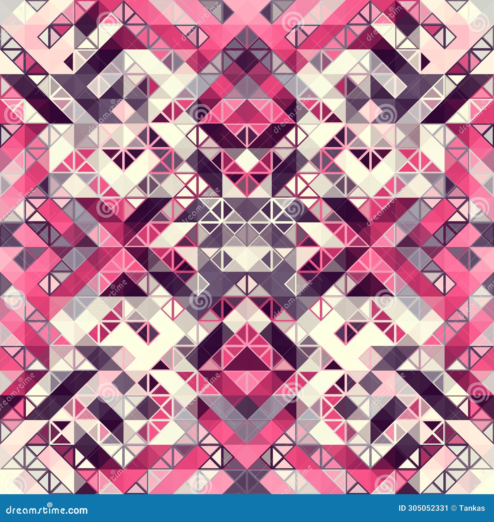 Geometric Abstract Triangles Pattern. Seamless Vector Pattern Stock ...
