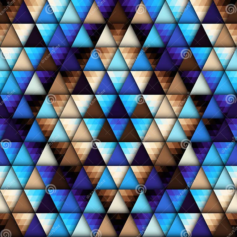 Geometric Abstract Triangles Pattern. Seamless Vector Image. Stock ...
