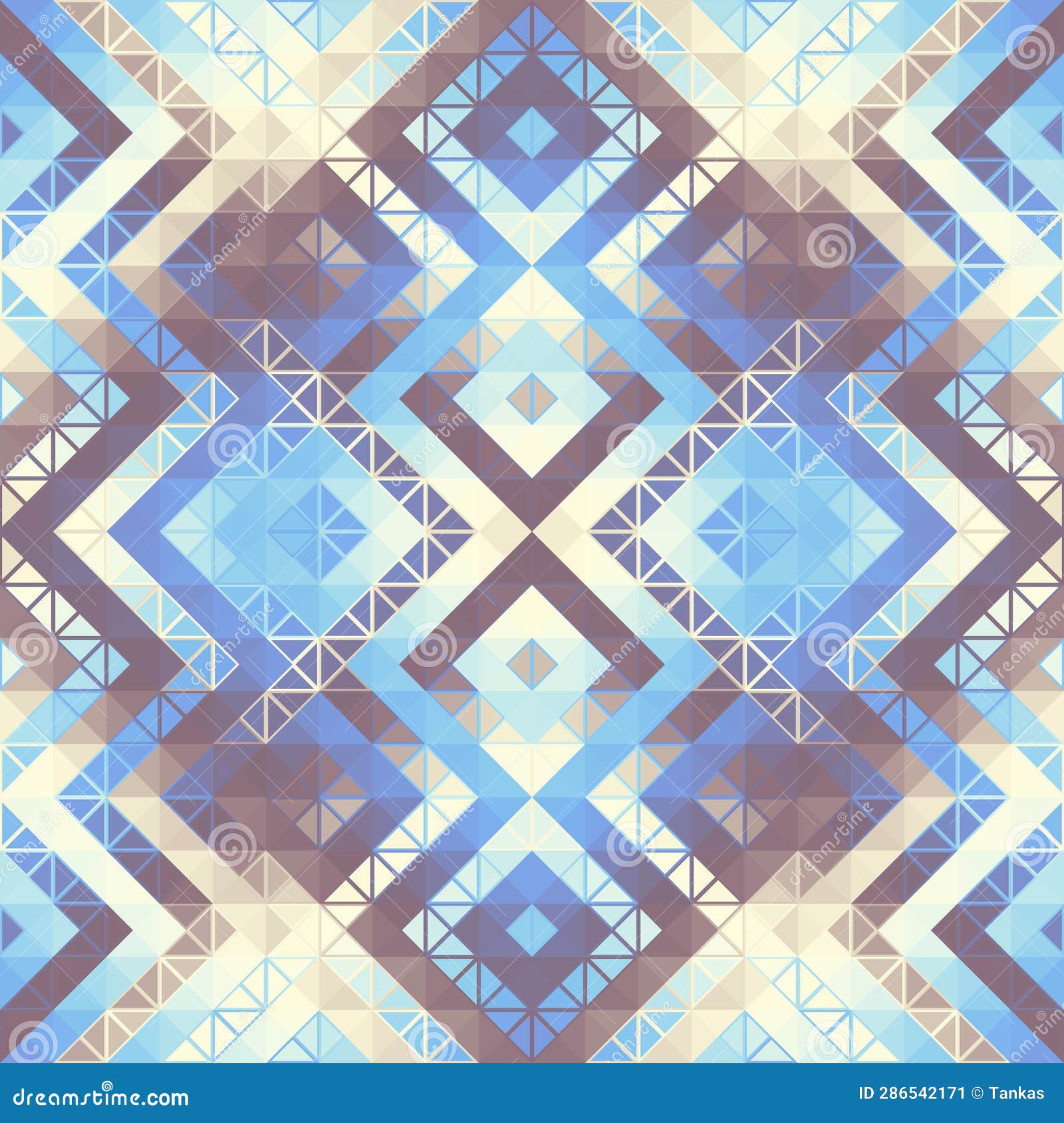 Geometric Abstract Triangles Pattern. Seamless Vector Image.. Aztec Style Stock Vector ...