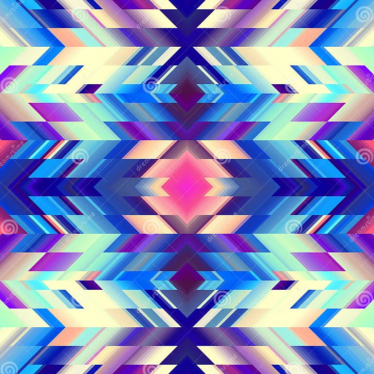 Geometric Abstract Triangles Pattern. Seamless Vector Image. Stock ...