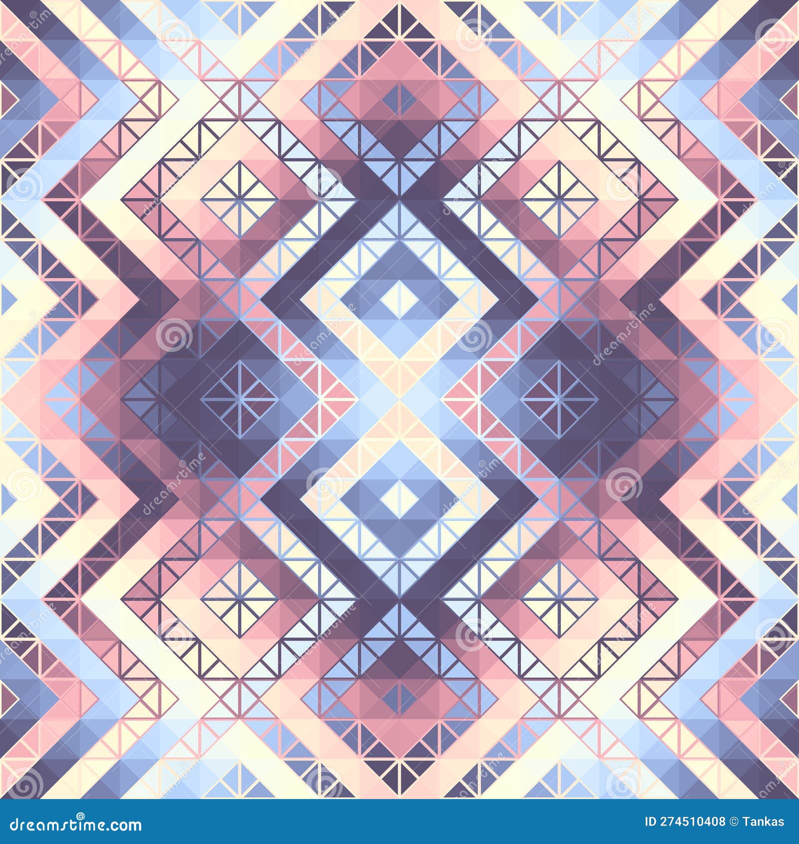 Geometric Abstract Triangles Pattern. Seamless Vector Image. Stock ...