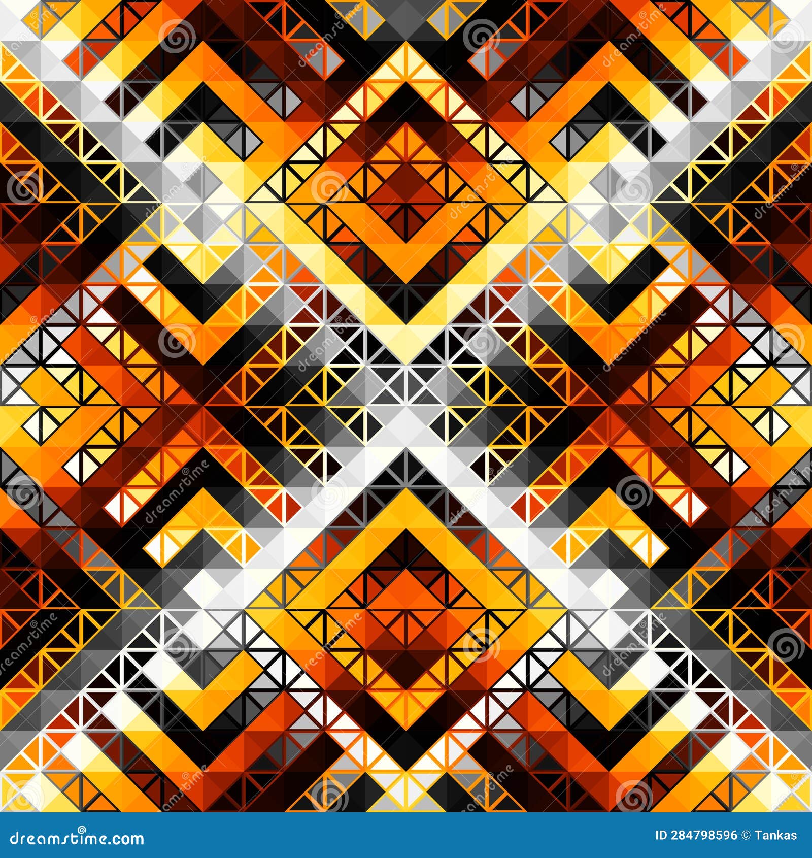 Geometric Abstract Triangles Pattern. Seamless Vector Image. Stock ...