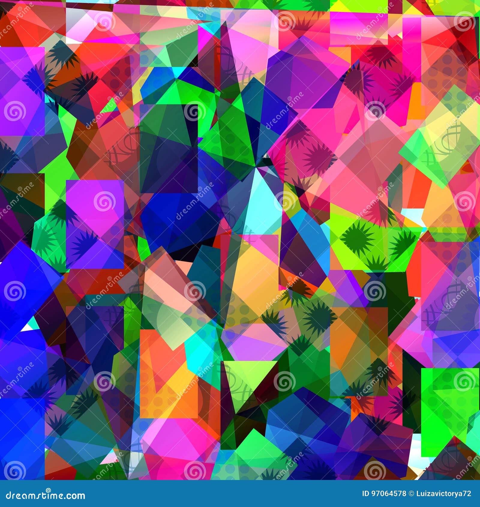 Geometric Abstract Vivid Background Stock Vector - Illustration of ...