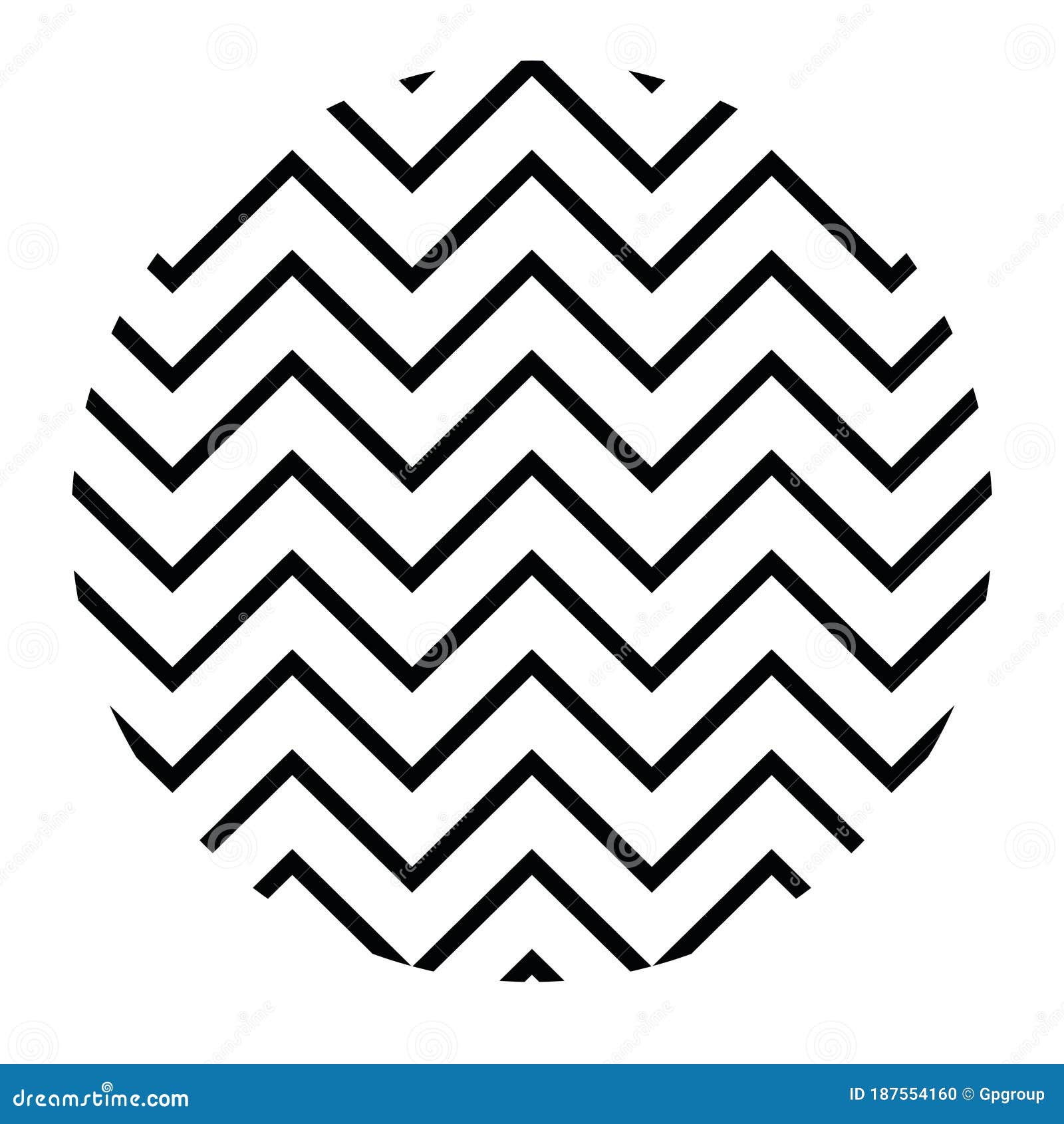 Geometric and Abstract Zig Zag Circle Vector Design Stock Vector ...
