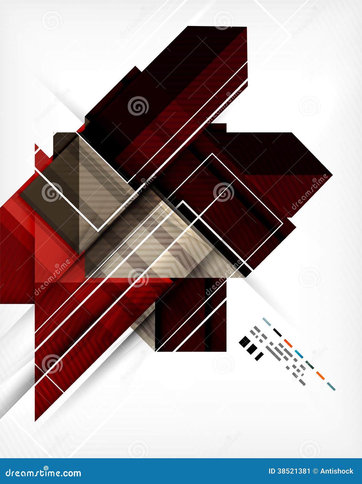 Geometric Abstraction Business Poster Stock Vector - Illustration of ...