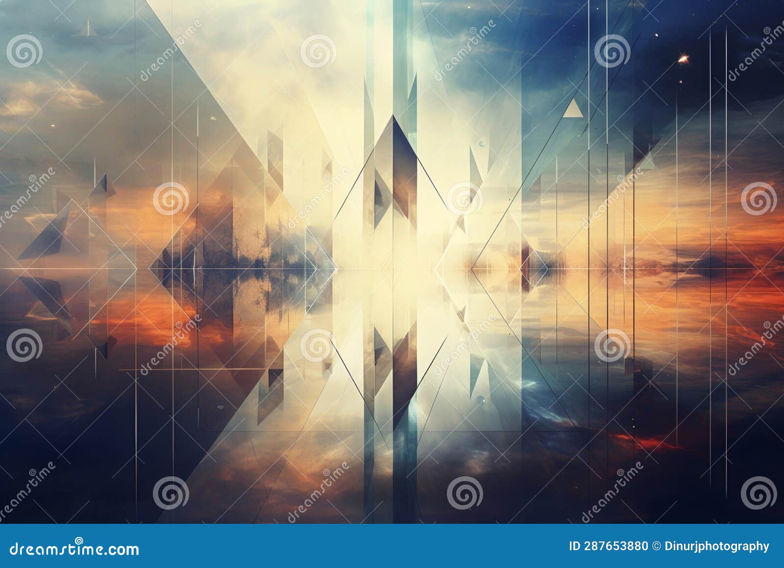 Geometric Abstraction. Ethereal Dreamscape Stock Illustration ...
