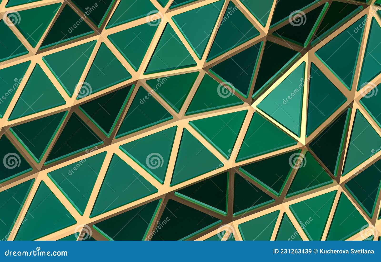 Geometric Abstraction in the Form of Green Triangles on a Golden ...