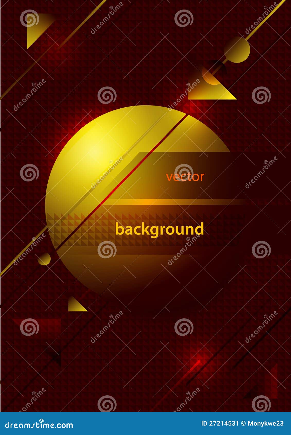 Geometric Abstraction On A Red Background Stock Illustration Illustration Of Designed Artwork