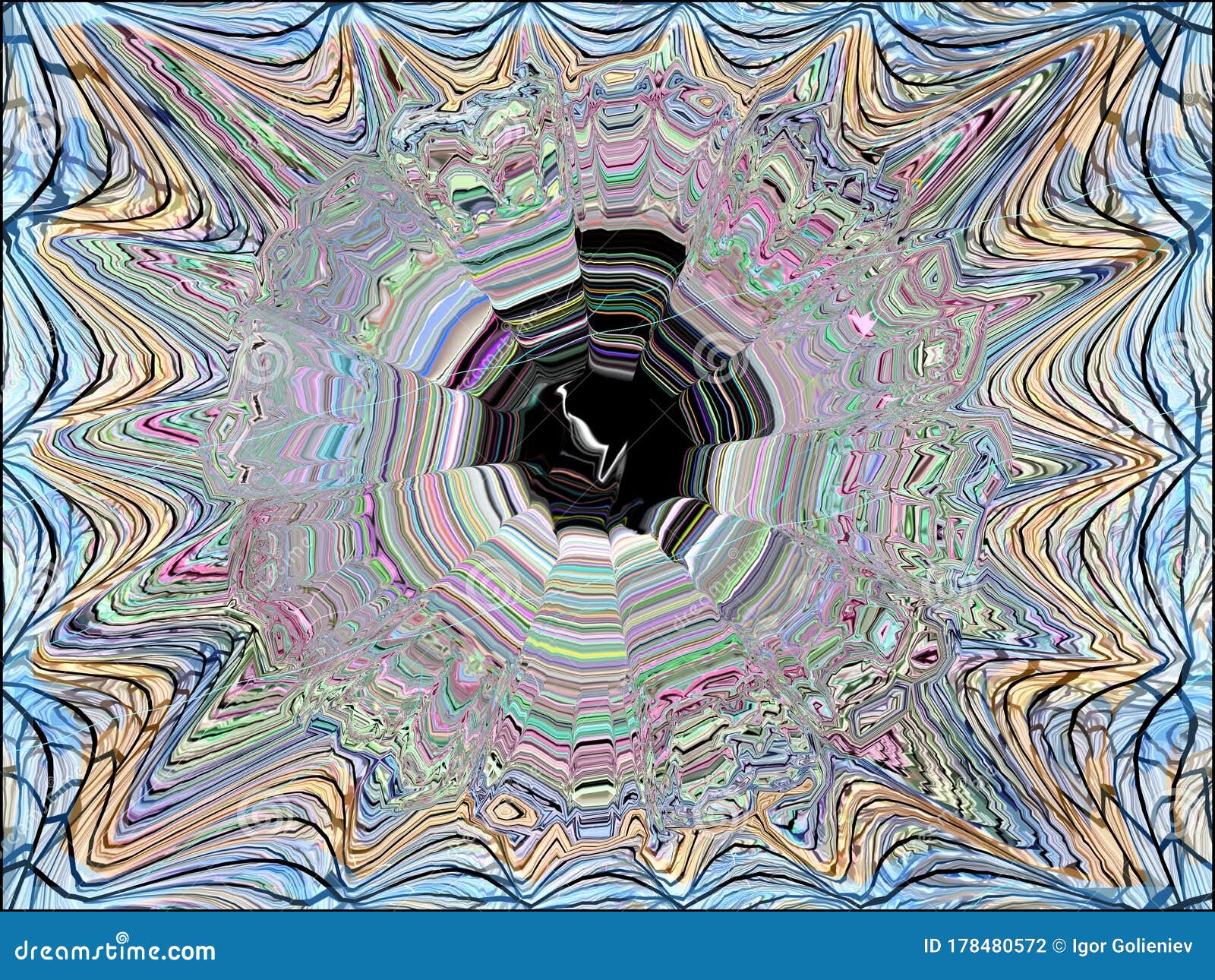 Geometric Abstraction in Watercolor Style, Multicolored Intersecting ...